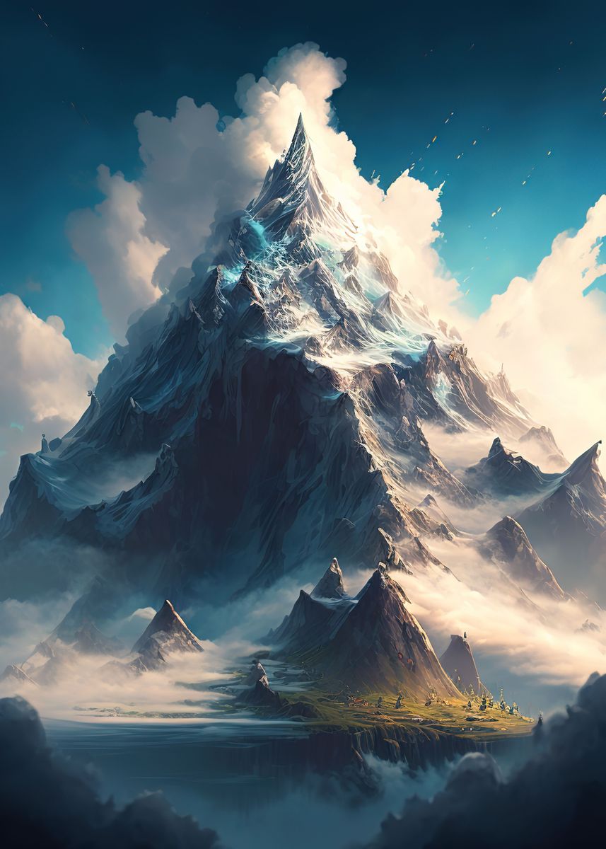 'Magic mountain ' Poster, picture, metal print, paint by DEMON SPACE ...