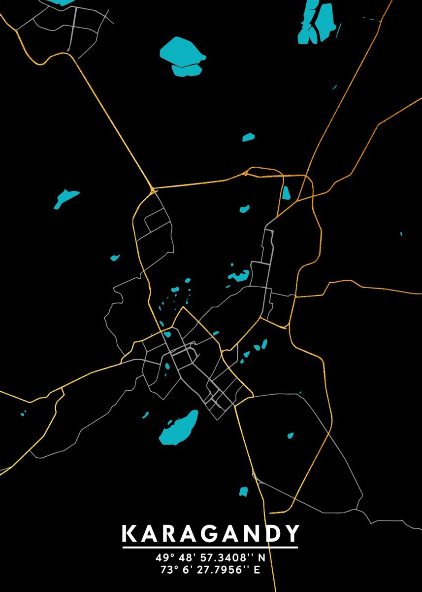 'Karagandy Kazakhstan' Poster, picture, metal print, paint by Clayborne ...