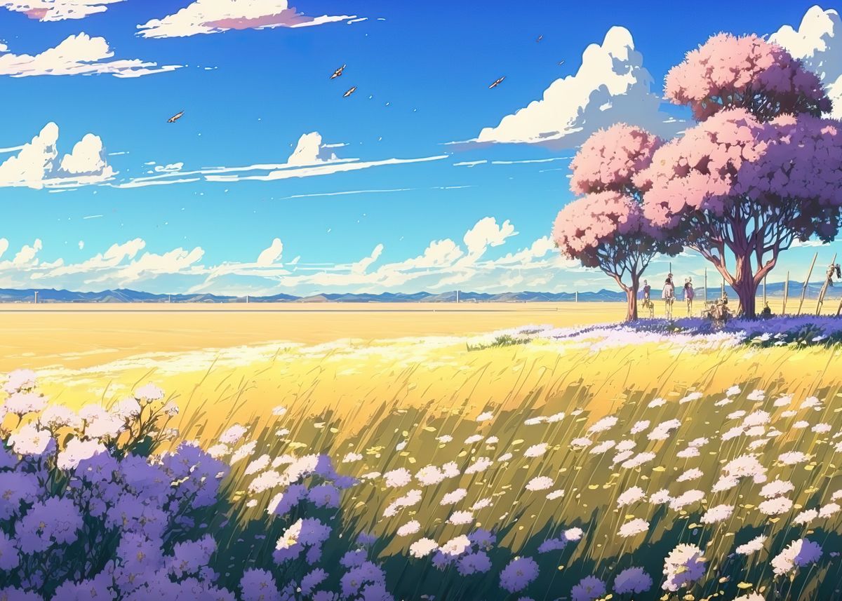 'Japan field ' Poster by DEMON SPACE | Displate