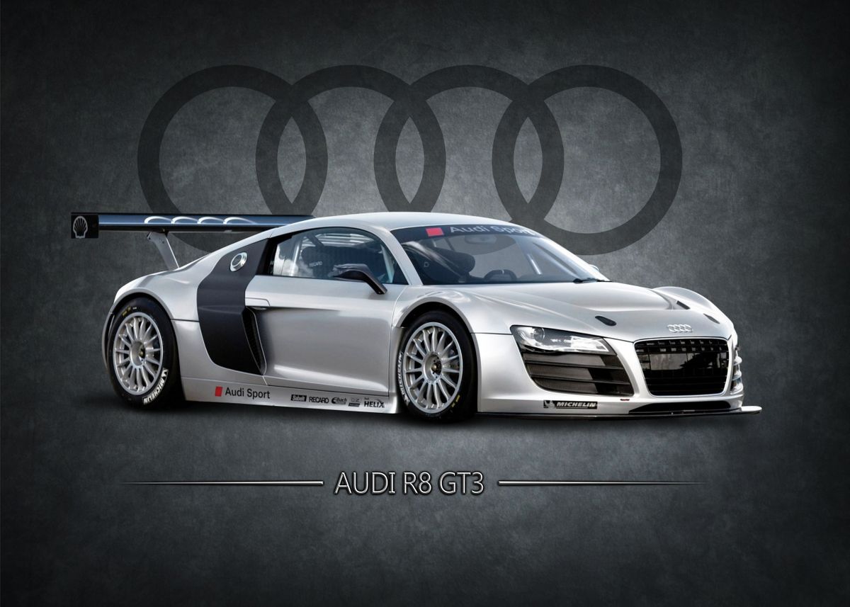 'Audi R8 GT3' Poster by Arts and Minds | Displate