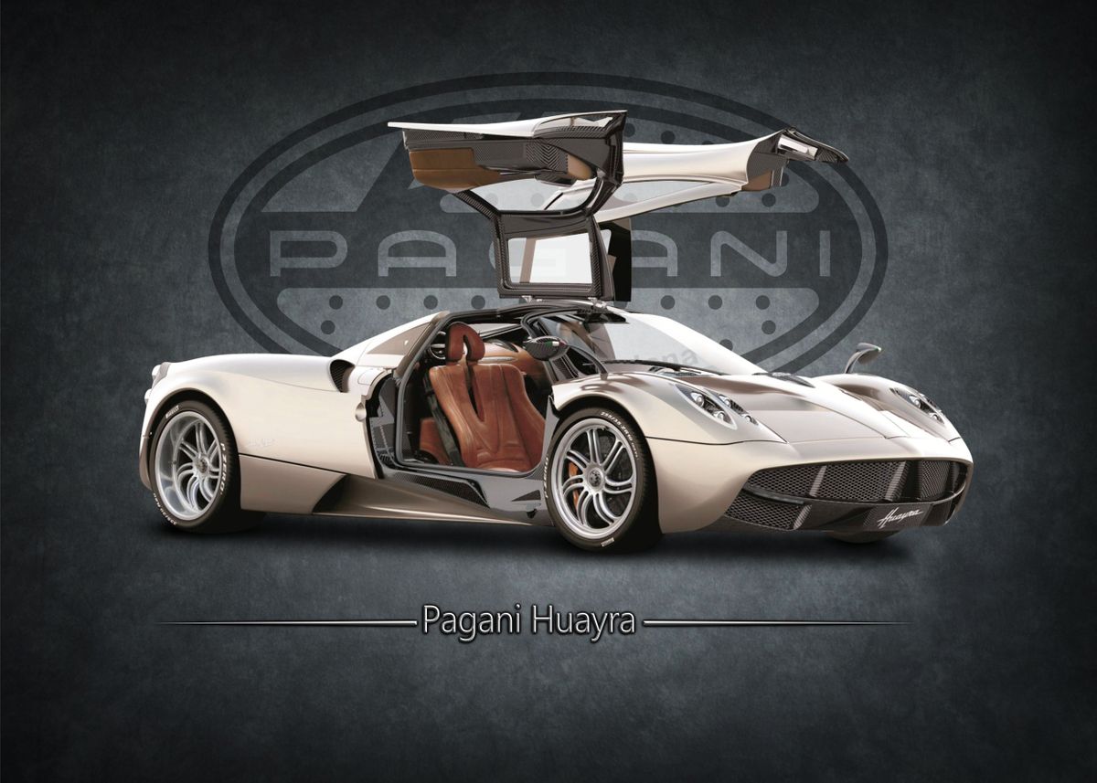 'PAGANI HUAYRA' Poster by Arts and Minds | Displate