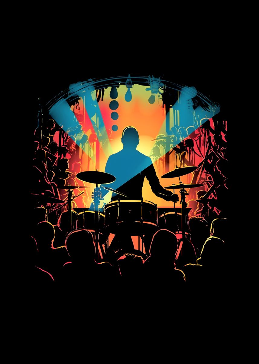 'Drummer Drums Player' Poster, picture, metal print, paint by ...