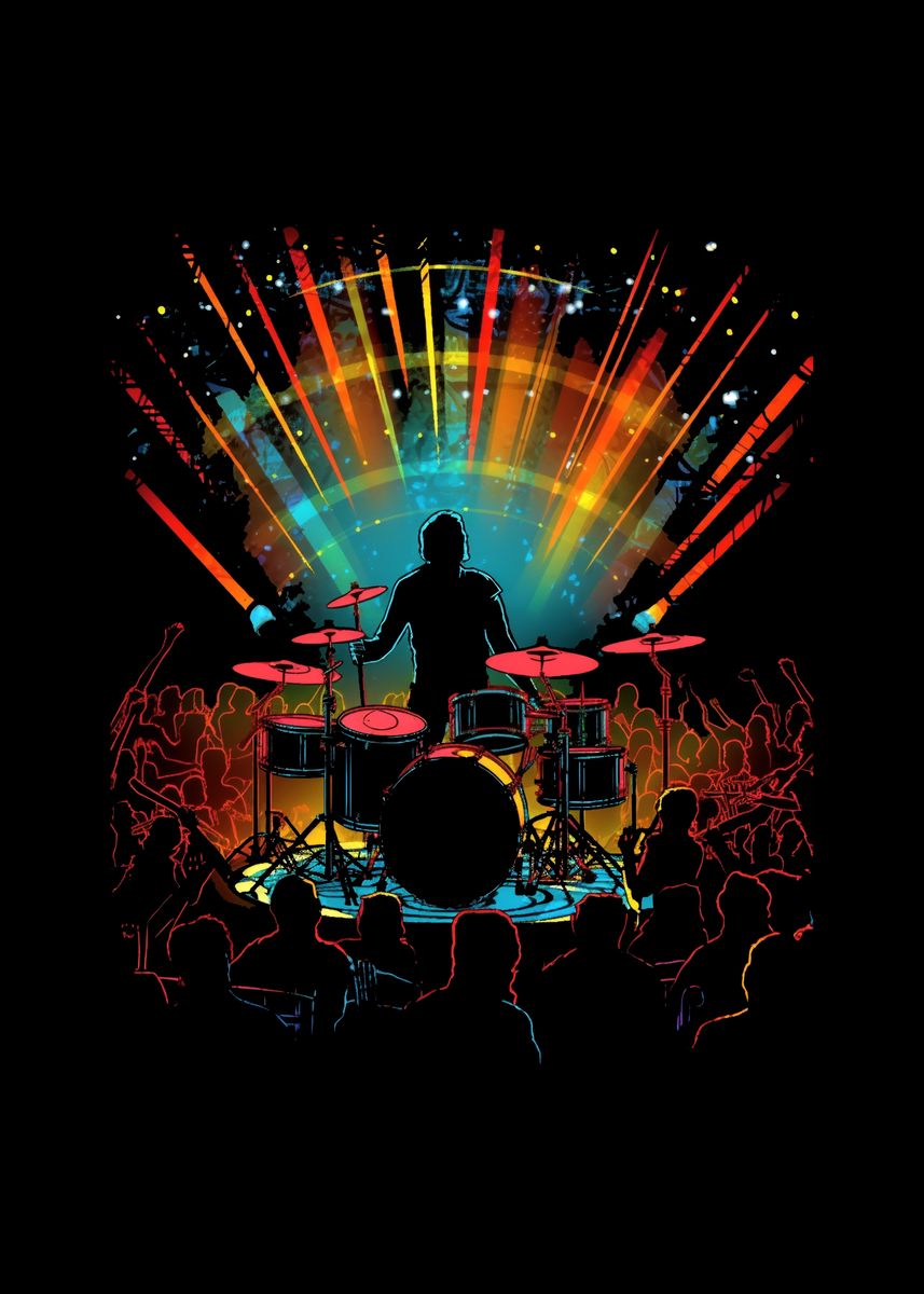 'Drummer Drums Player' Poster, picture, metal print, paint by ...