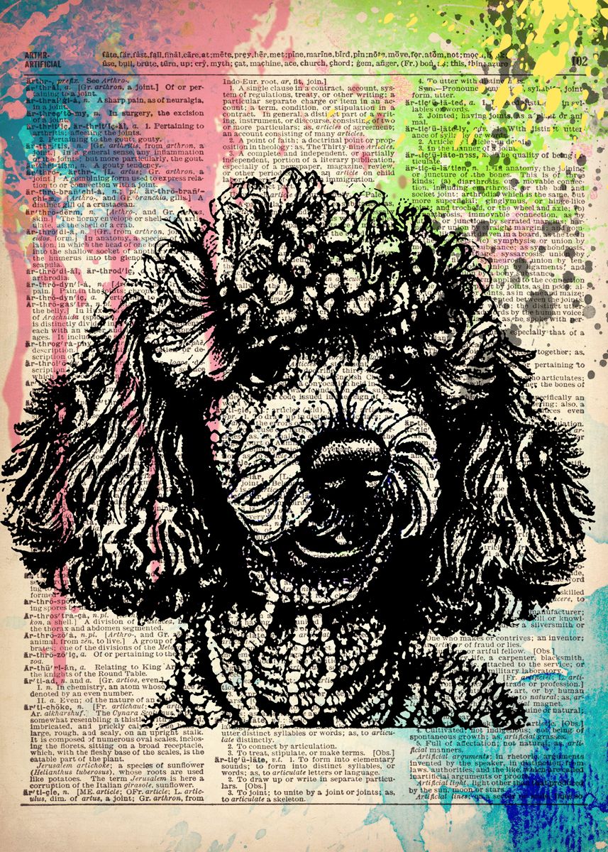 'POODLE DOG ILLUSTRATION' Poster by Art popop | Displate