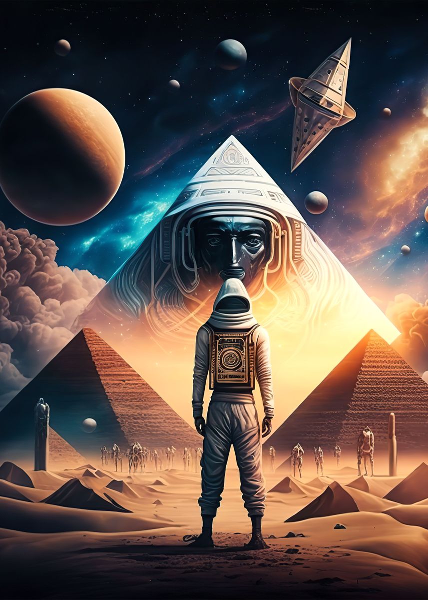 'Egyptian pyramids' Poster, picture, metal print, paint by Angelina ...