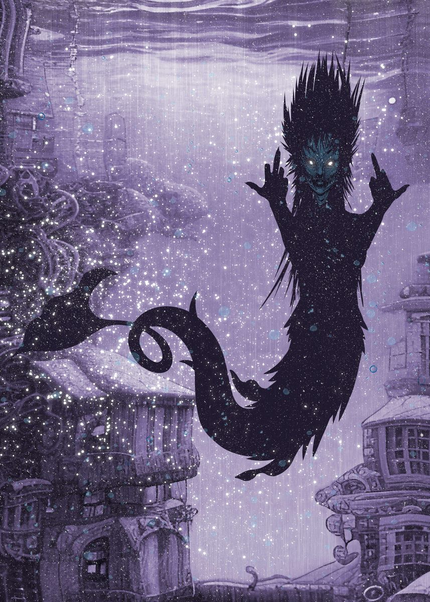 'Dirty Mermaid' Poster, picture, metal print, paint by Ilya Danilov ...