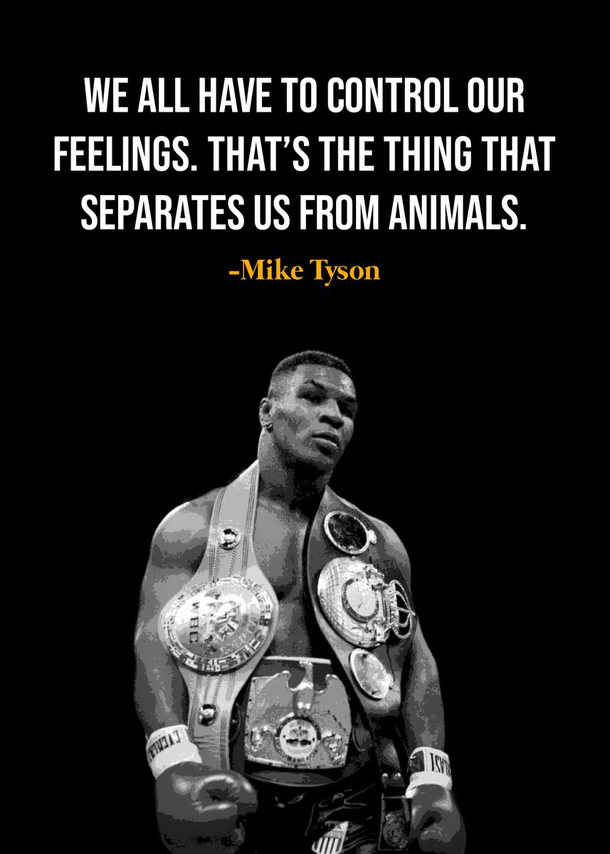 'Mike Tyson Quote ' Poster, picture, metal print, paint by KAZE | Displate