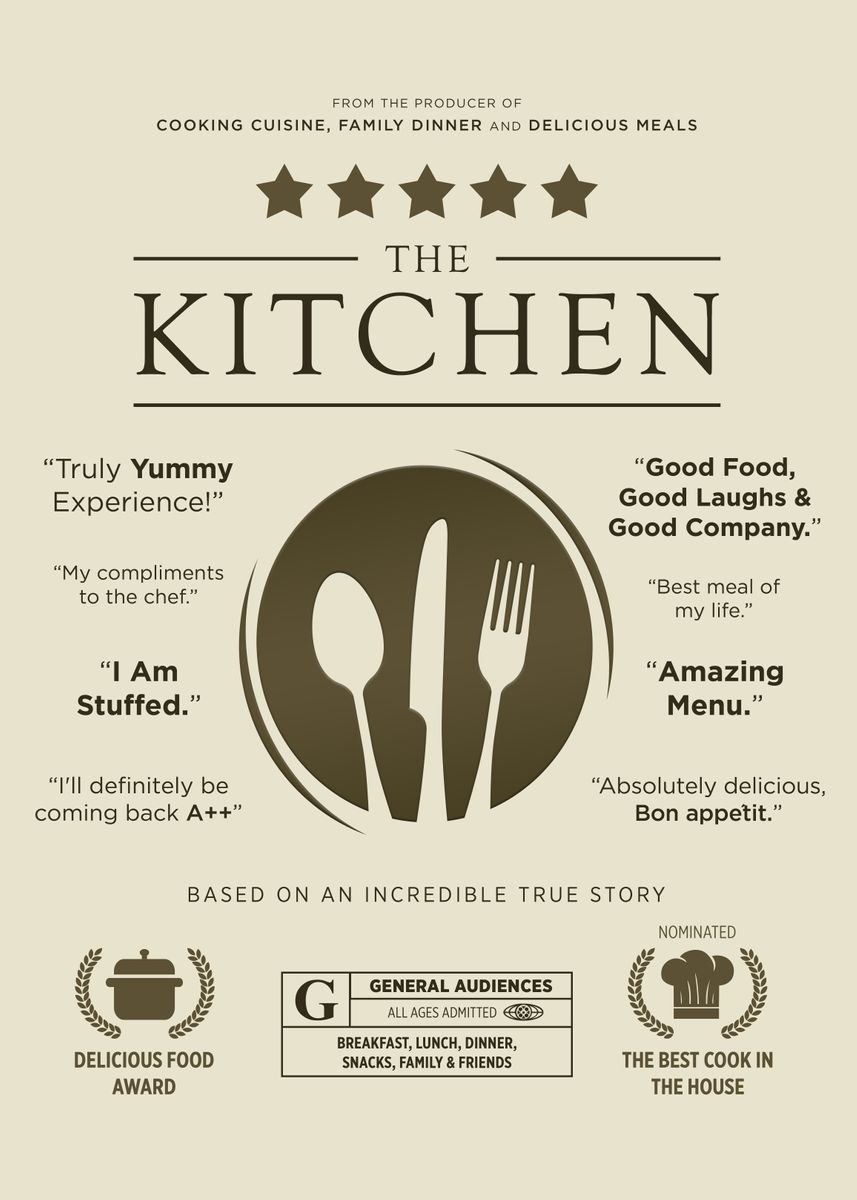 'The Kitchen Movie Poster' Poster, picture, metal print, paint by ...