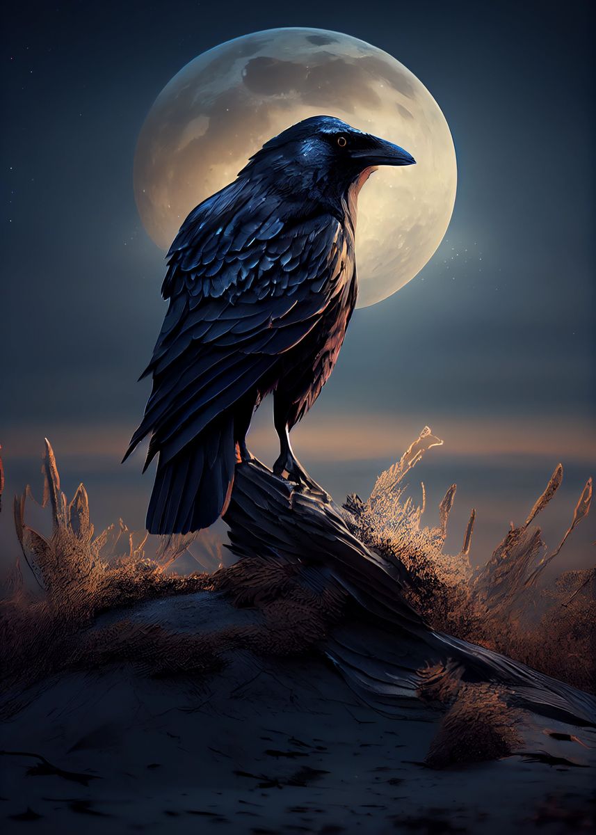 'Raven Animal' Poster, picture, metal print, paint by DecoyDesign ...