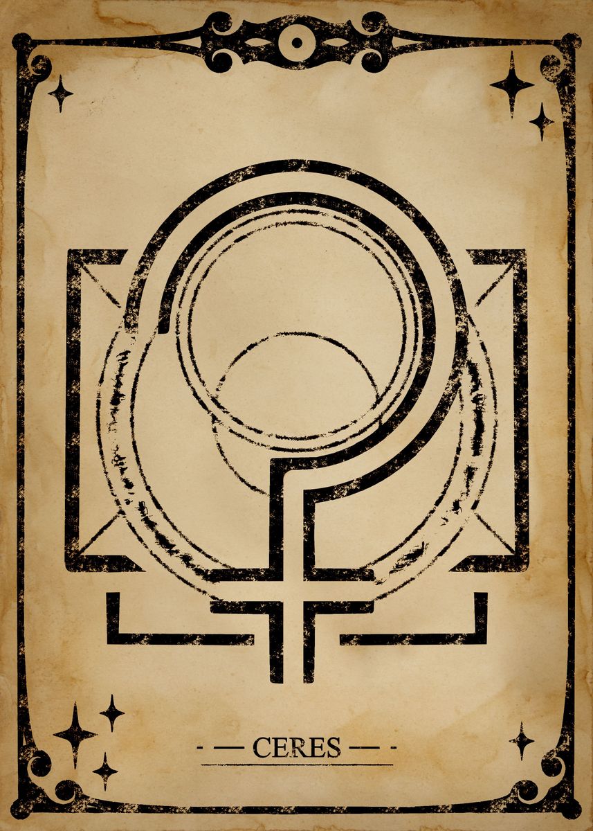 'Ceres' Poster, picture, metal print, paint by Geometrical Helianthus ...