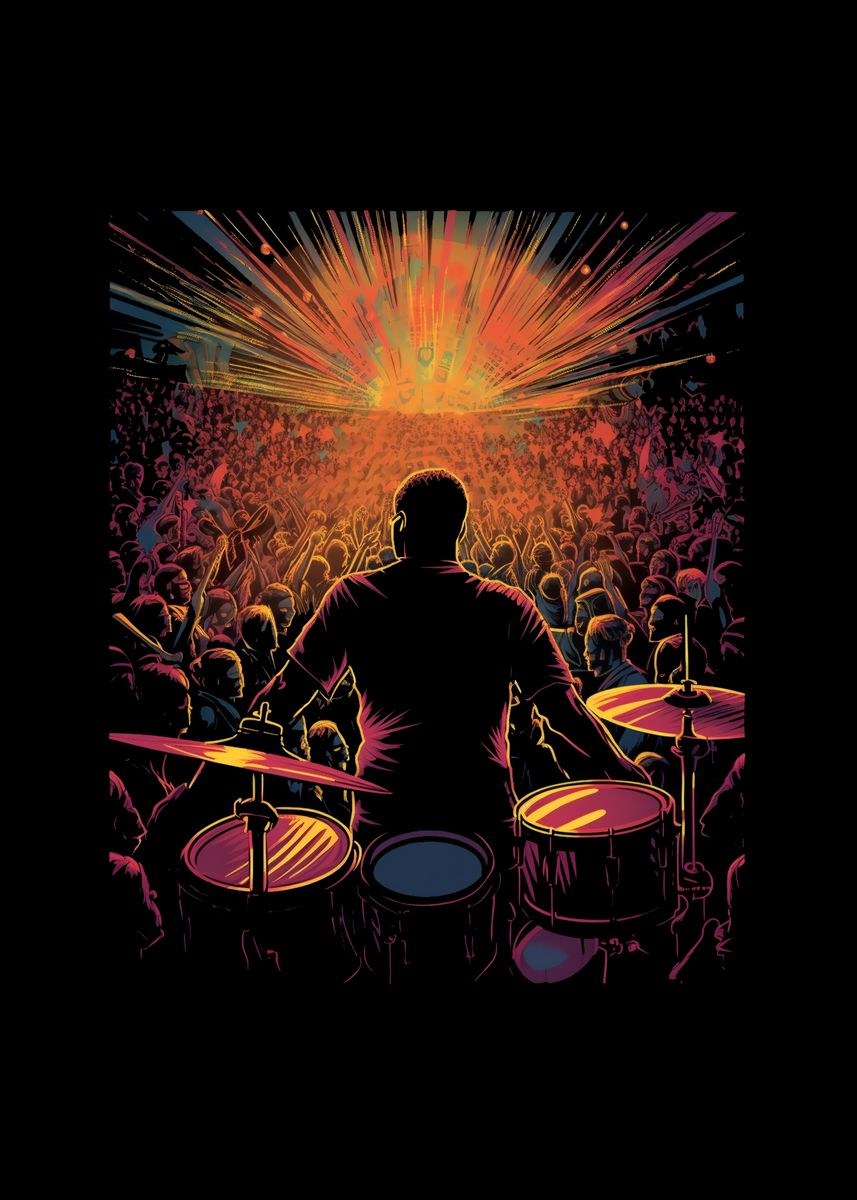 'Drummer Drums Player' Poster, picture, metal print, paint by ...
