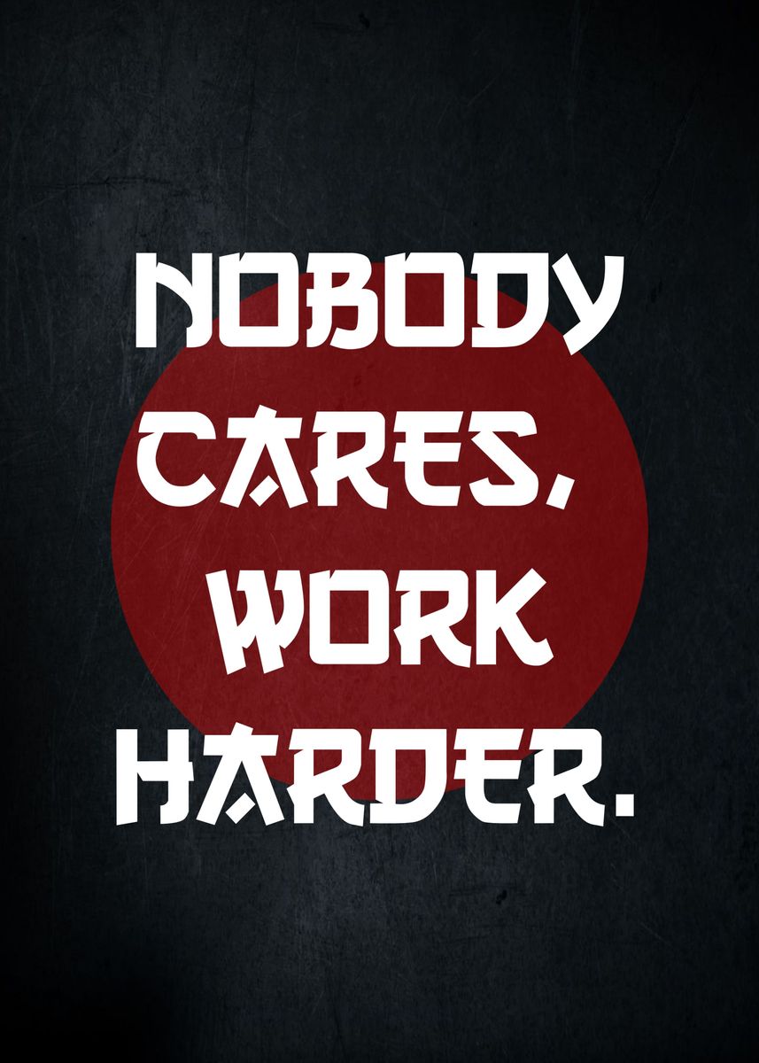 'Work Harder' Poster, picture, metal print, paint by REZ DESIGN | Displate