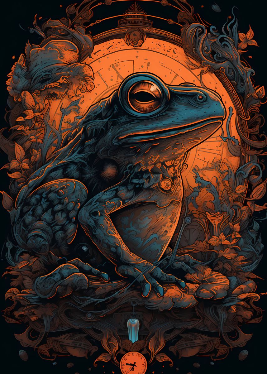 'Frog Enchantment spells' Poster, picture, metal print, paint by ...