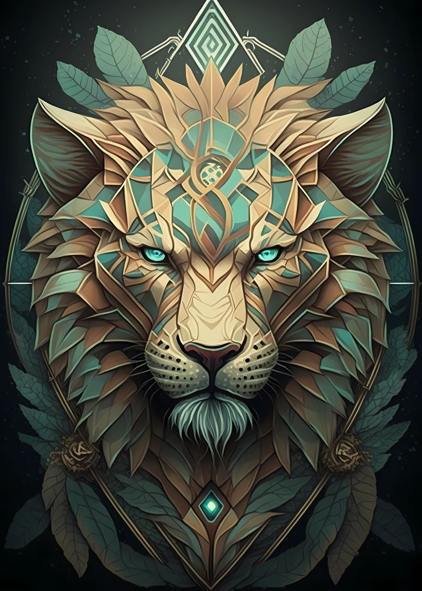 'Lion Magic powers' Poster, picture, metal print, paint by Anmarie ...