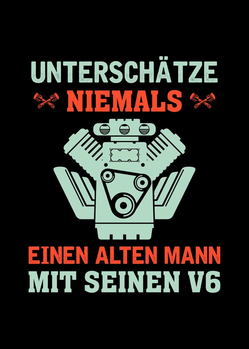 'Tuner Tuning German V6' Poster, picture, metal print, paint by ...