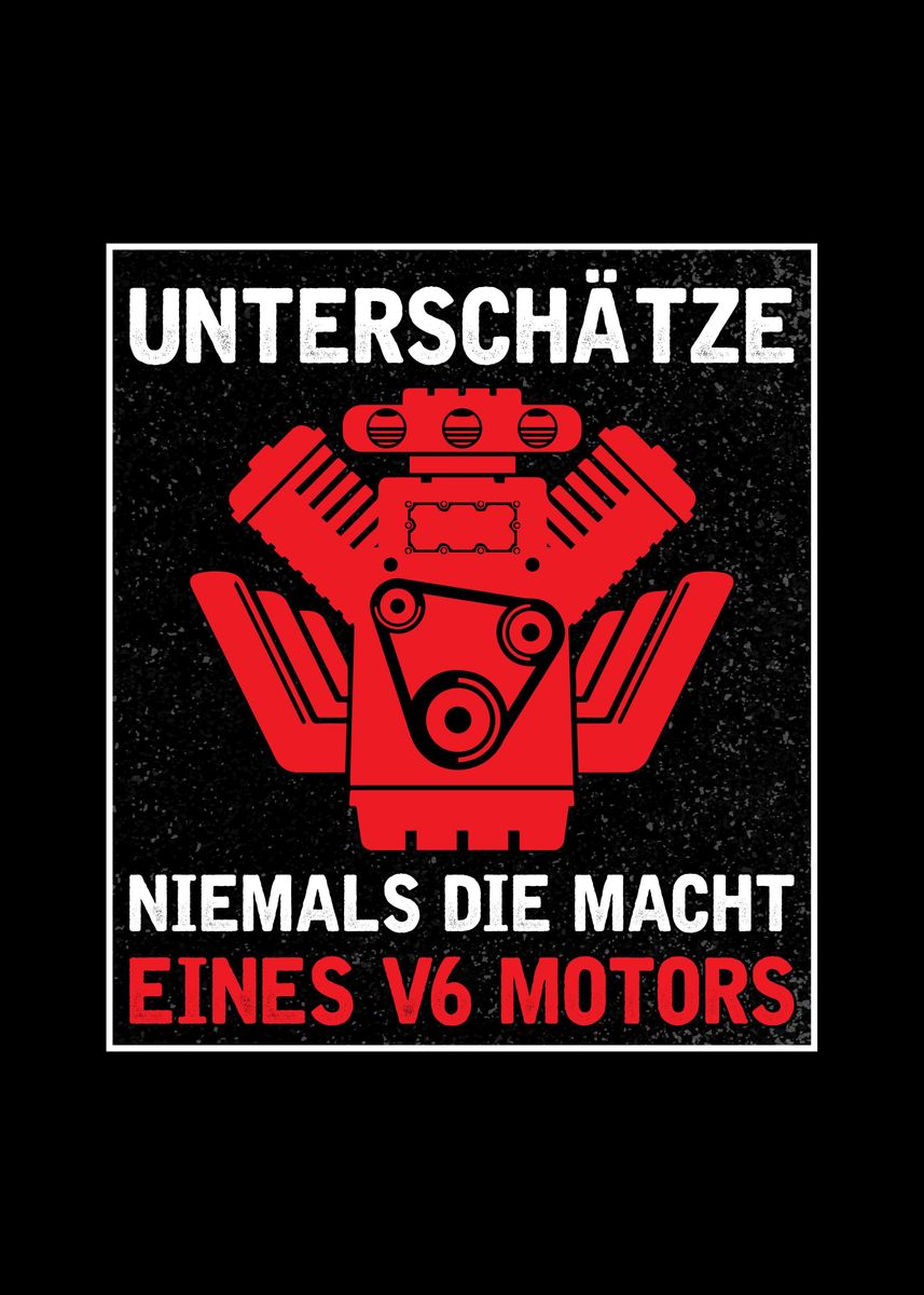 'Tuner Tuning German V6' Poster by Sebastian Wünsche | Displate