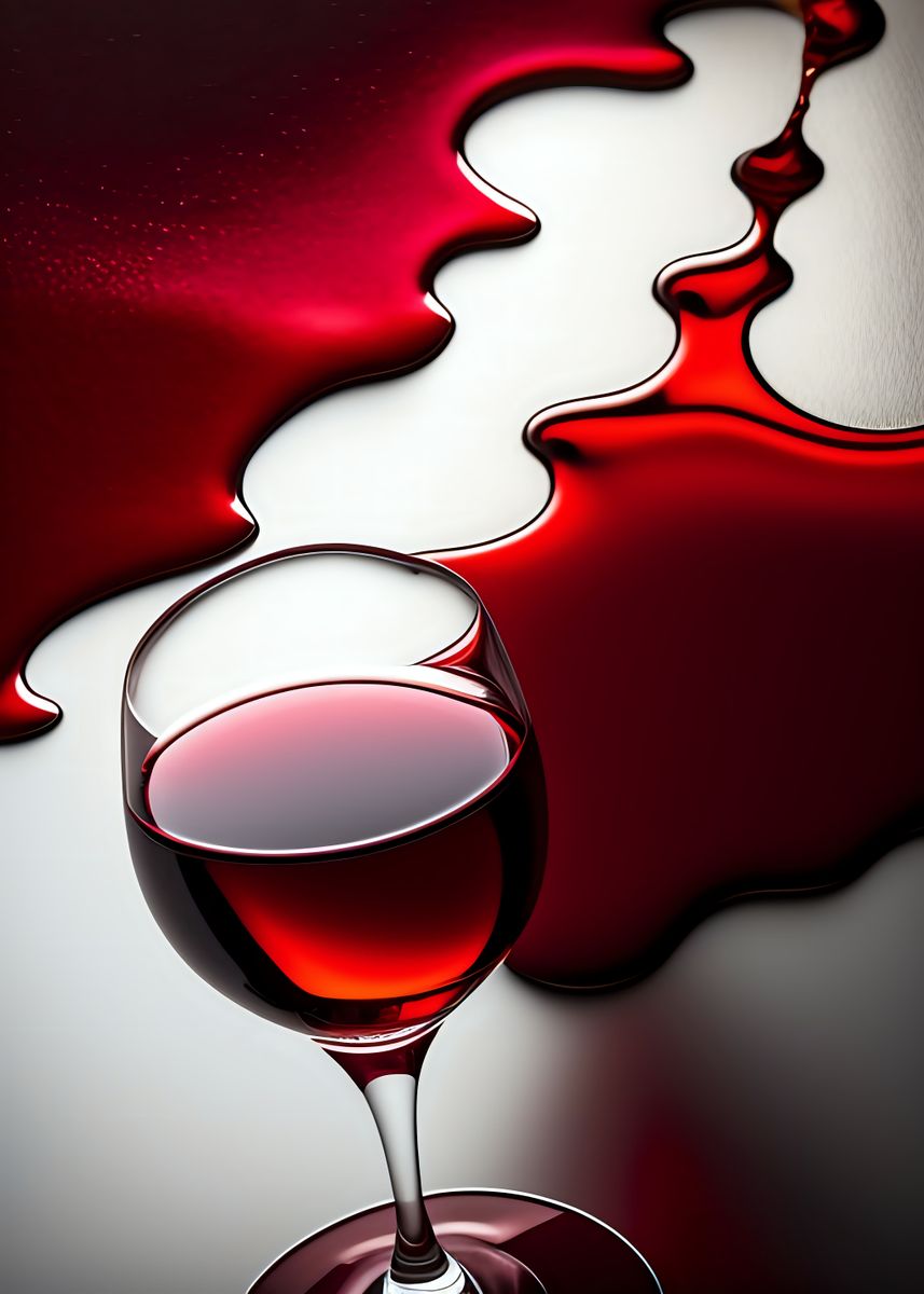 'Wine Bloody Murder' Poster, picture, metal print, paint by ACR ACR ...