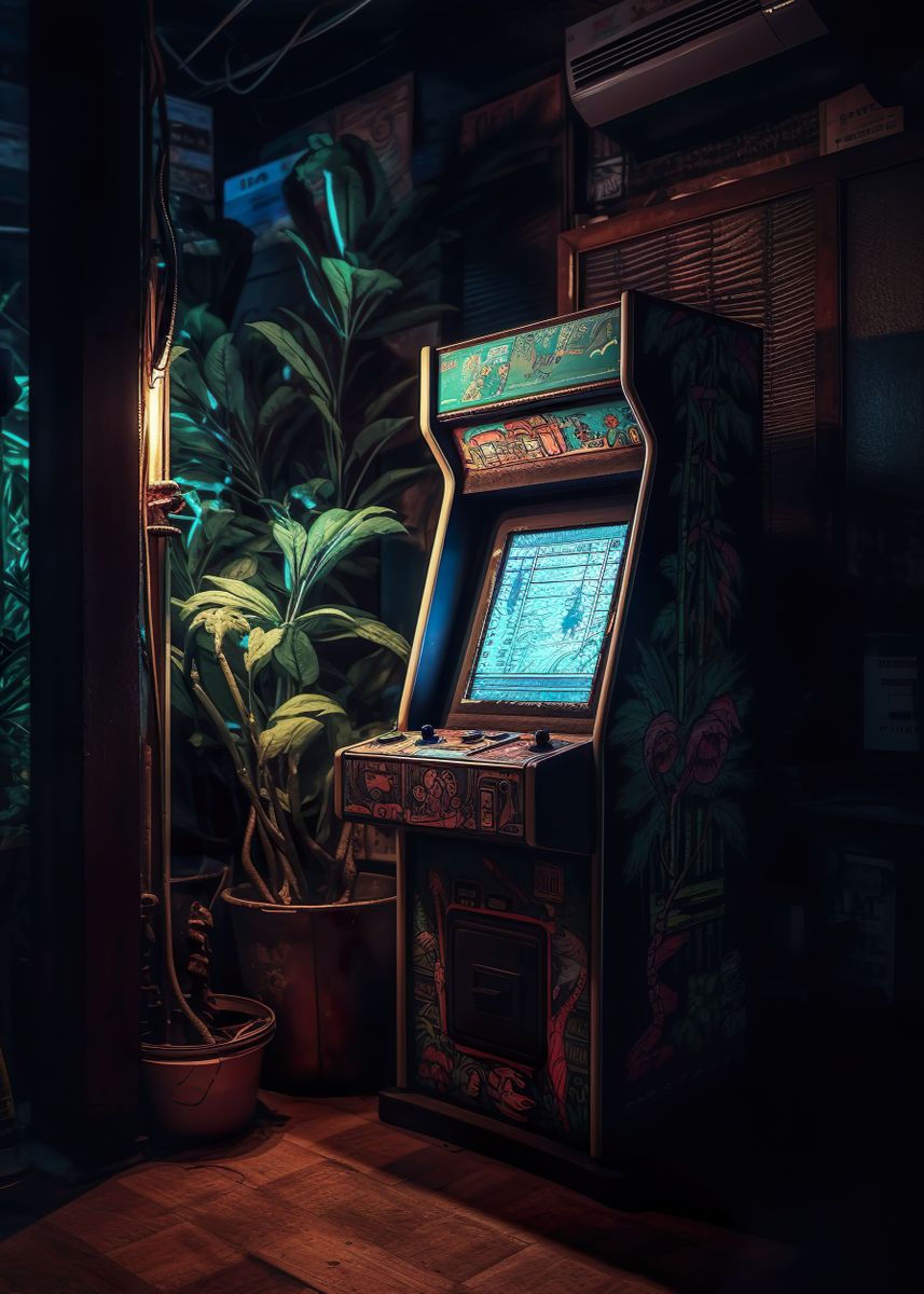 'Retro Slot Machine' Poster, picture, metal print, paint by ...