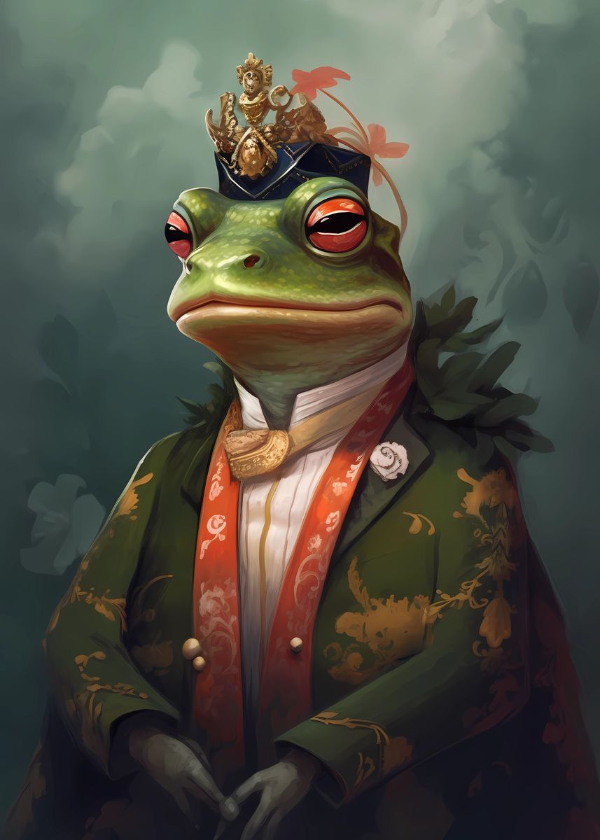 'Frog Fashionable' Poster, picture, metal print, paint by Jaydyn ...