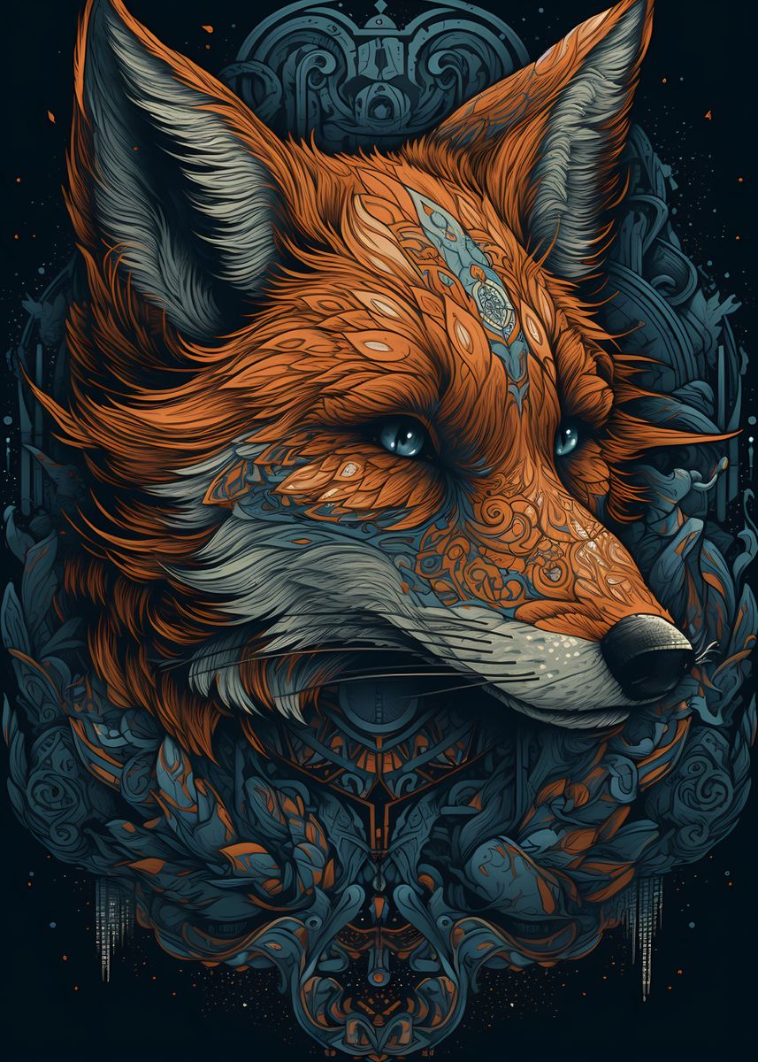 'Fox Mythical realm' Poster by Shanelle Hassan | Displate