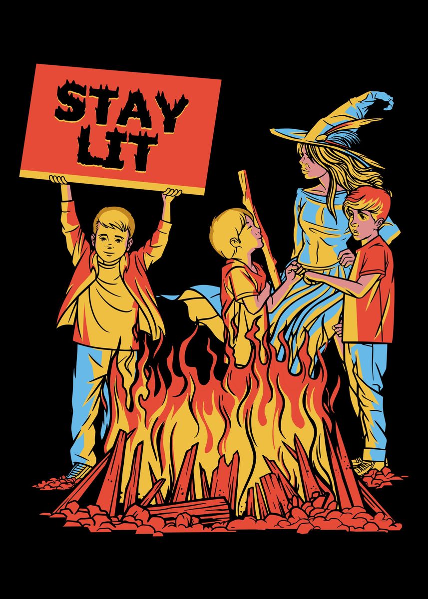 'Stay Lit Occult' Poster, picture, metal print, paint by CatRobot ...