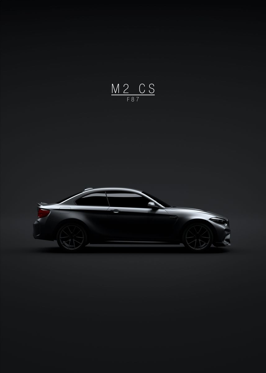 'BMW M2 CS 2020' Poster, picture, metal print, paint by 21 MXM | Displate
