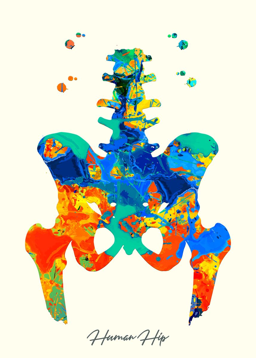 'Human Hip' Poster, picture, metal print, paint by Vincent Vorce | Displate
