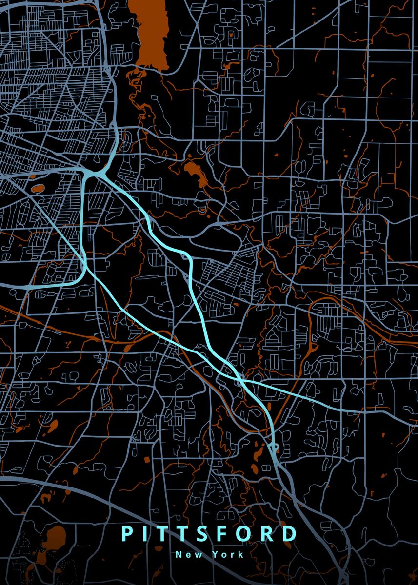 'Pittsford' Poster, picture, metal print, paint by Deeo | Displate