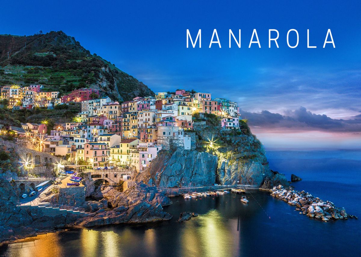 'Manarola Cinque Terre' Poster by Nils | Displate