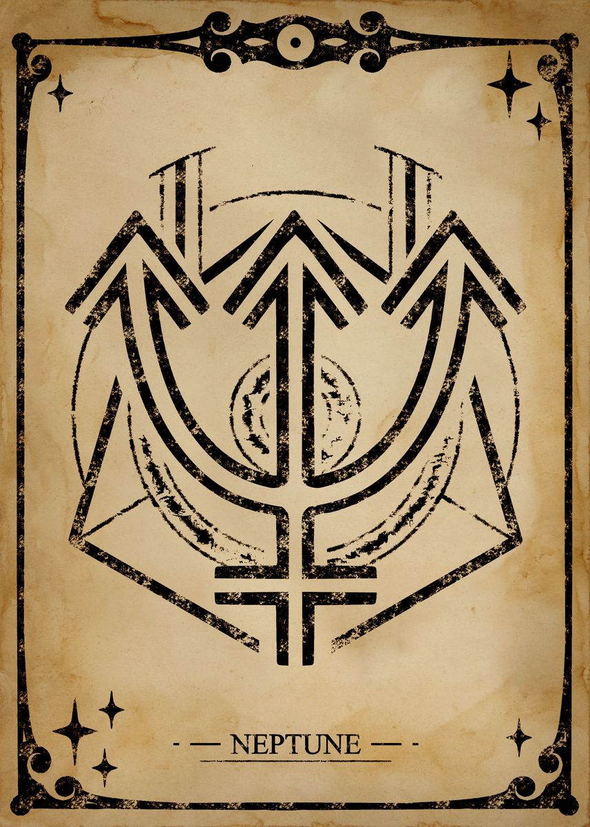 'Neptune' Poster, picture, metal print, paint by Geometrical Helianthus ...