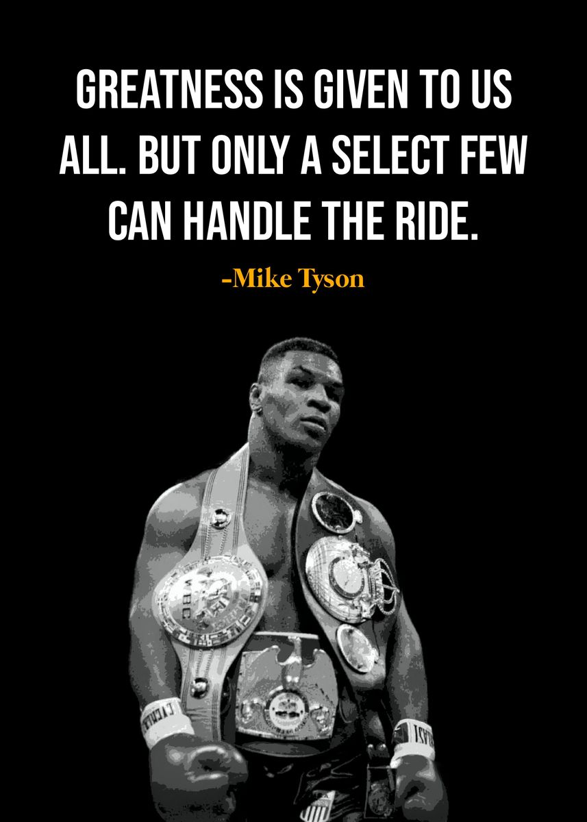 'Mike Tyson Quote ' Poster, picture, metal print, paint by KAZE | Displate
