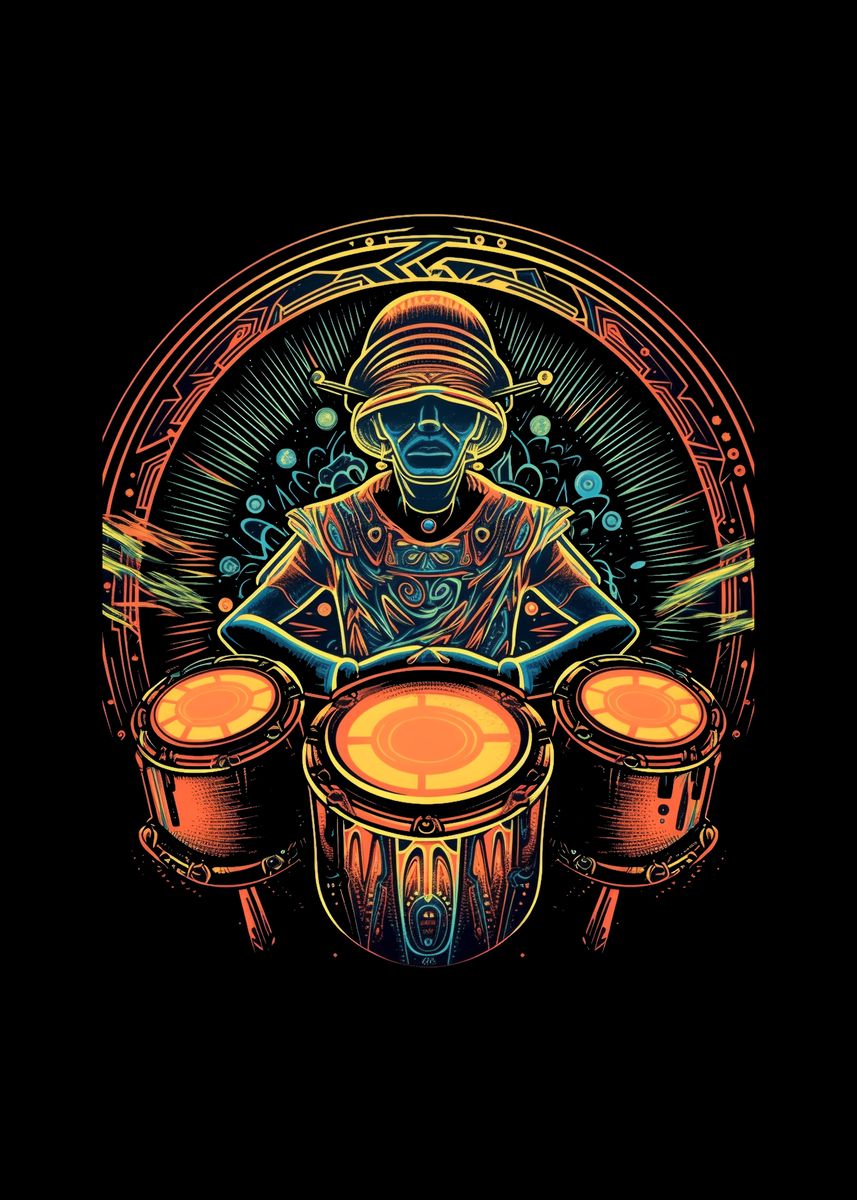 'Drummer Percussionist' Poster by CrownMerch | Displate