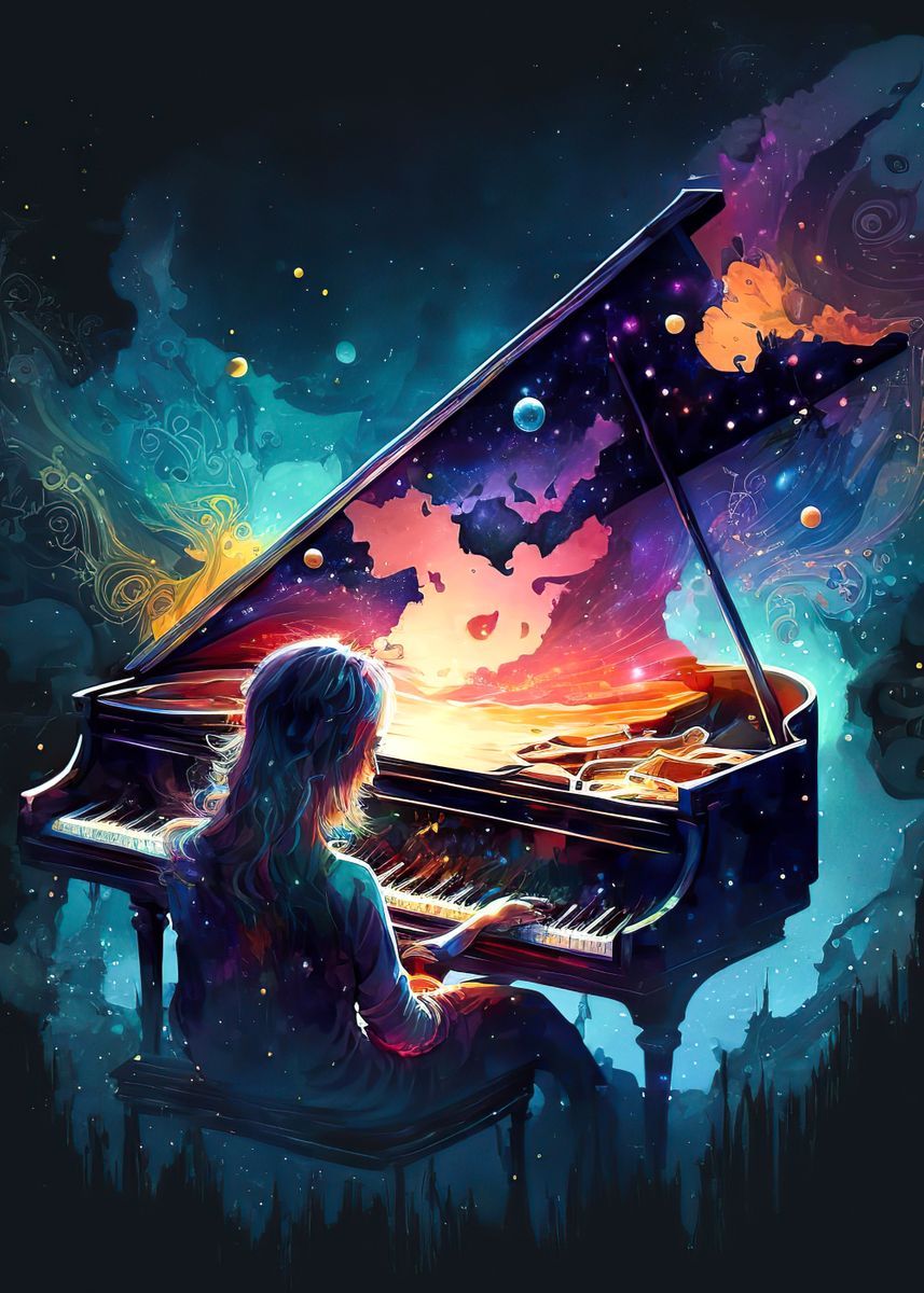 Anime Person Playing Piano