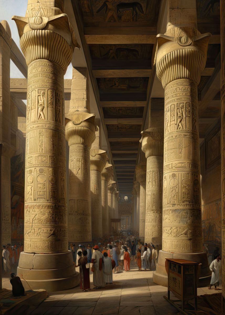 'Great Hypostyle Hall' Poster, picture, metal print, paint by Morphic ...