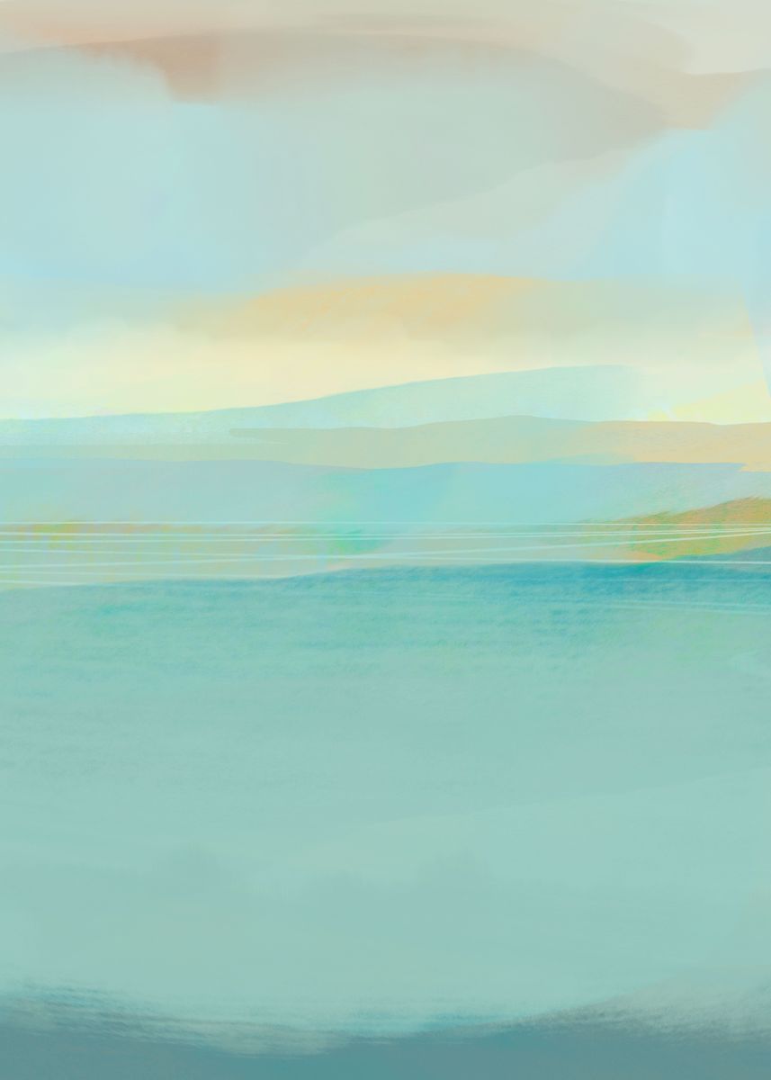 'Abstract Landscape 22' Poster, picture, metal print, paint by Mod ...