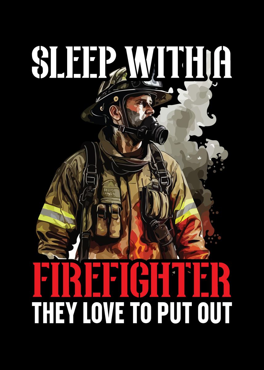 'Fireman Fire Rescue' Poster by NAO | Displate