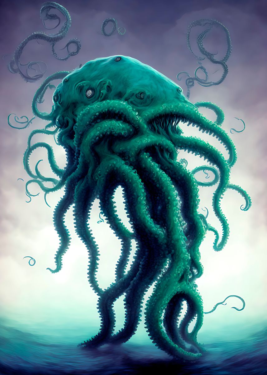 'MYTHOLOGICAL OCTOPUS' Poster, picture, metal print, paint by Osvaldo ...