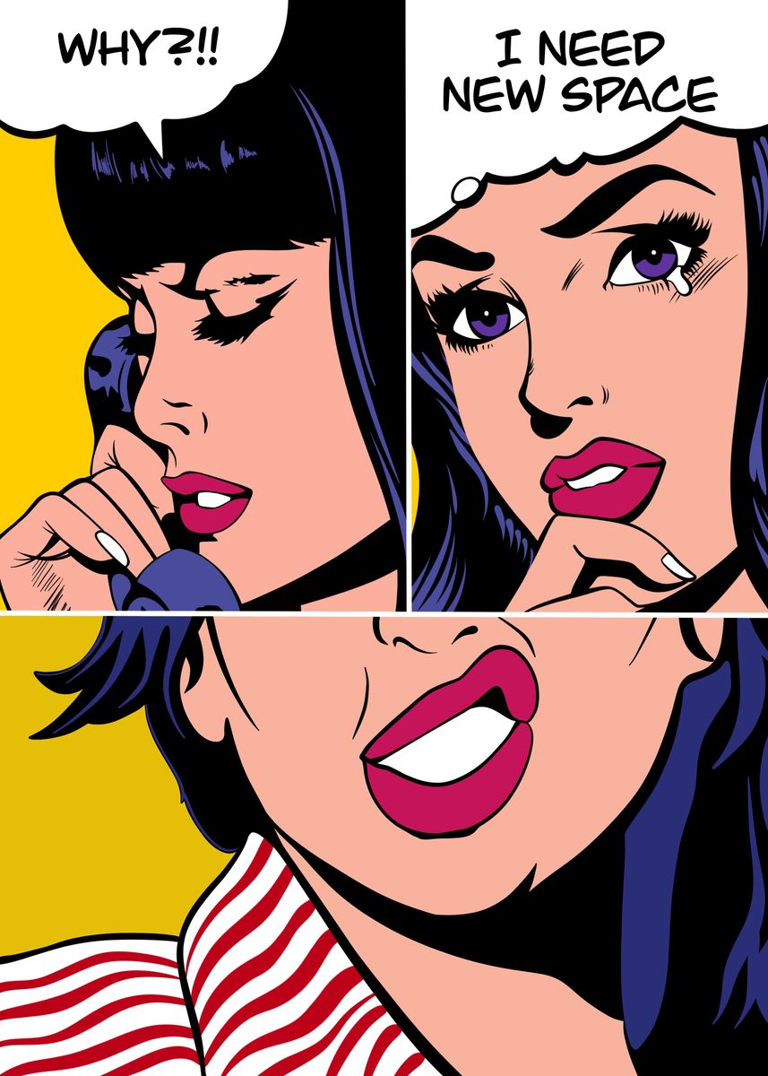 'Call me' Poster, picture, metal print, paint by Mild pic | Displate