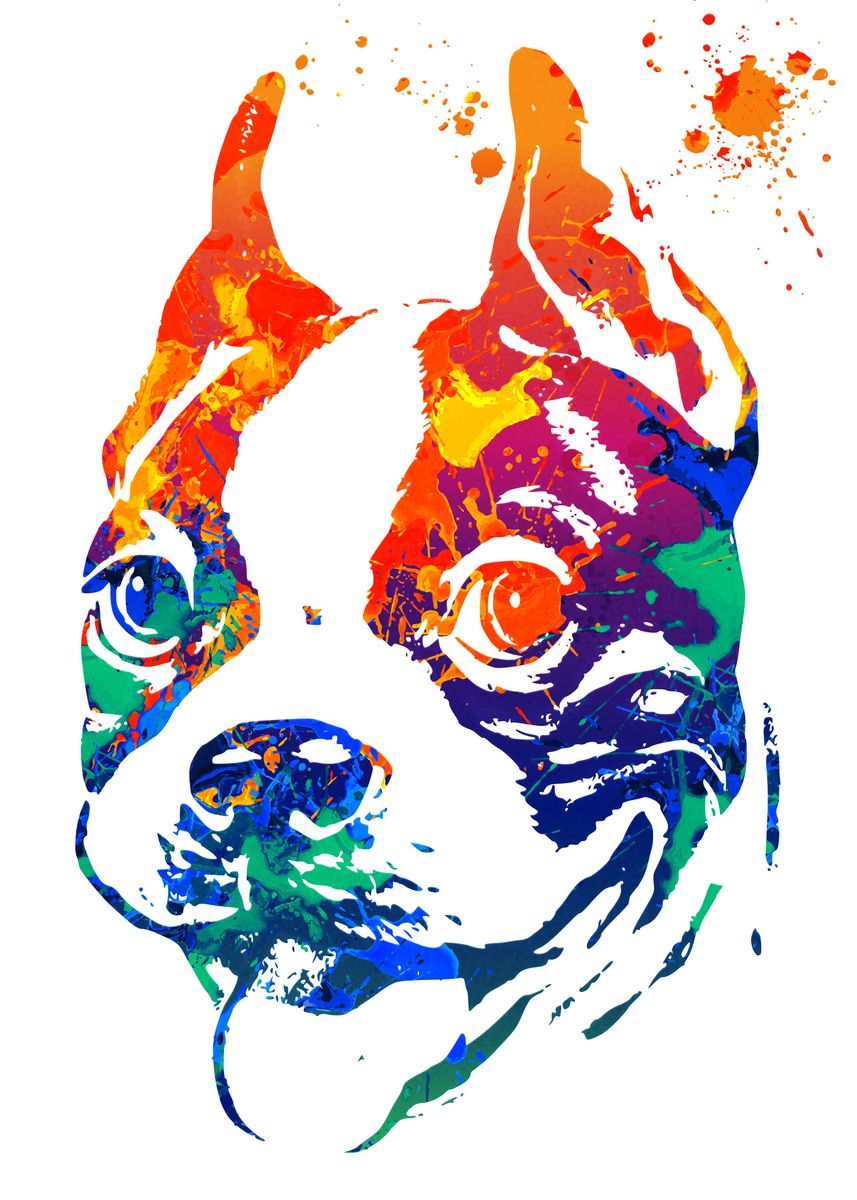 'Dog face' Poster, picture, metal print, paint by Morgan Moorhead ...