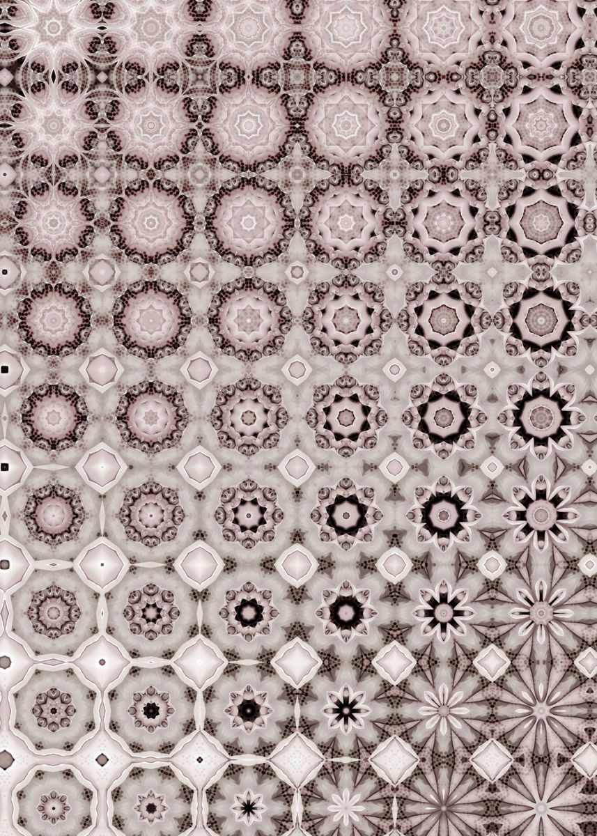 'Dusty pink morph pattern' Poster, picture, metal print, paint by Edy ...