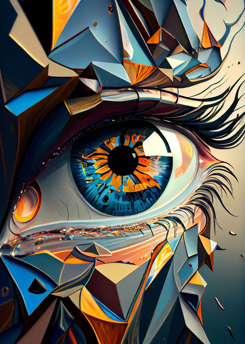 'Abstract Human Eye' Poster, picture, metal print, paint by ...