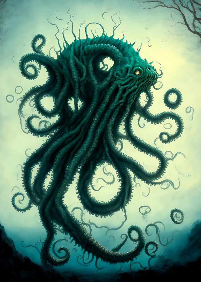 'MYTHOLOGICAL OCTOPUS' Poster, picture, metal print, paint by Osvaldo ...