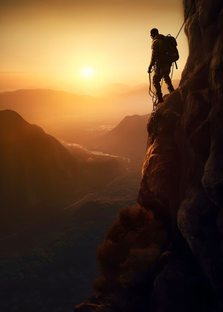 'A climbers view' Poster by David Godbehere | Displate