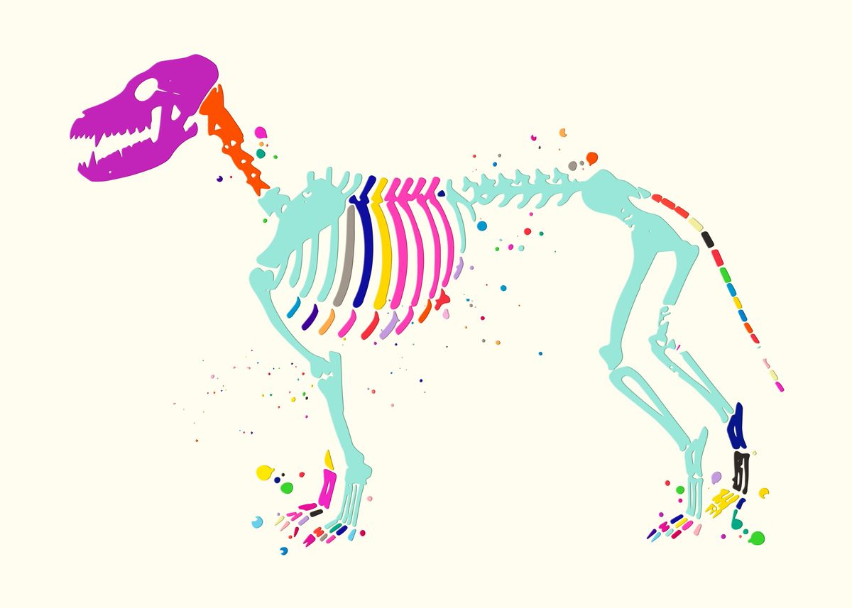 'Dog Skeleton' Poster by Dutton Jerrell | Displate