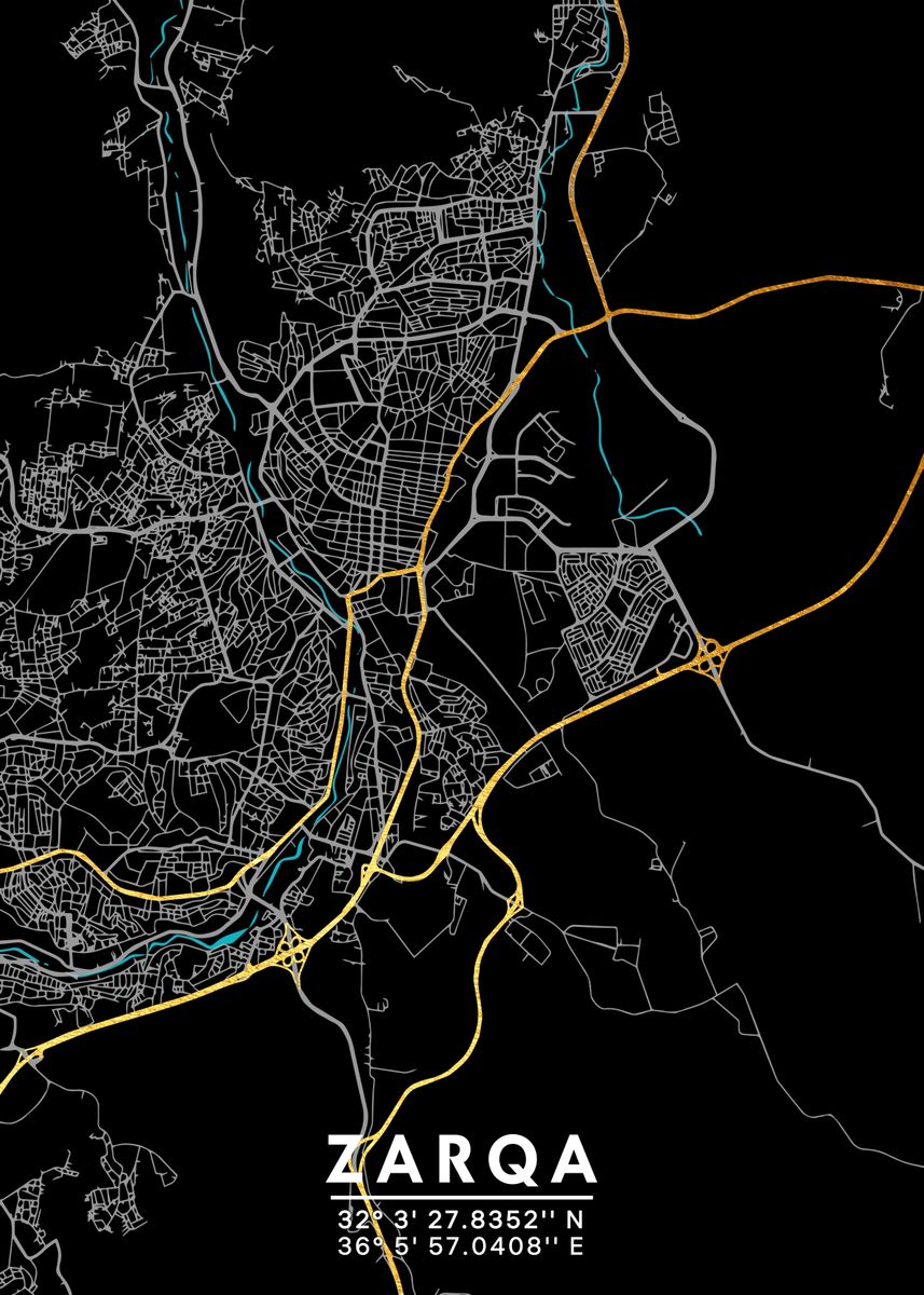 'Zarqa Jordan' Poster, picture, metal print, paint by Clayborne Frank ...