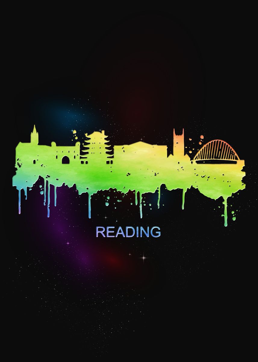 'Reading Skyline ' Poster, picture, metal print, paint by Terrance Seay ...