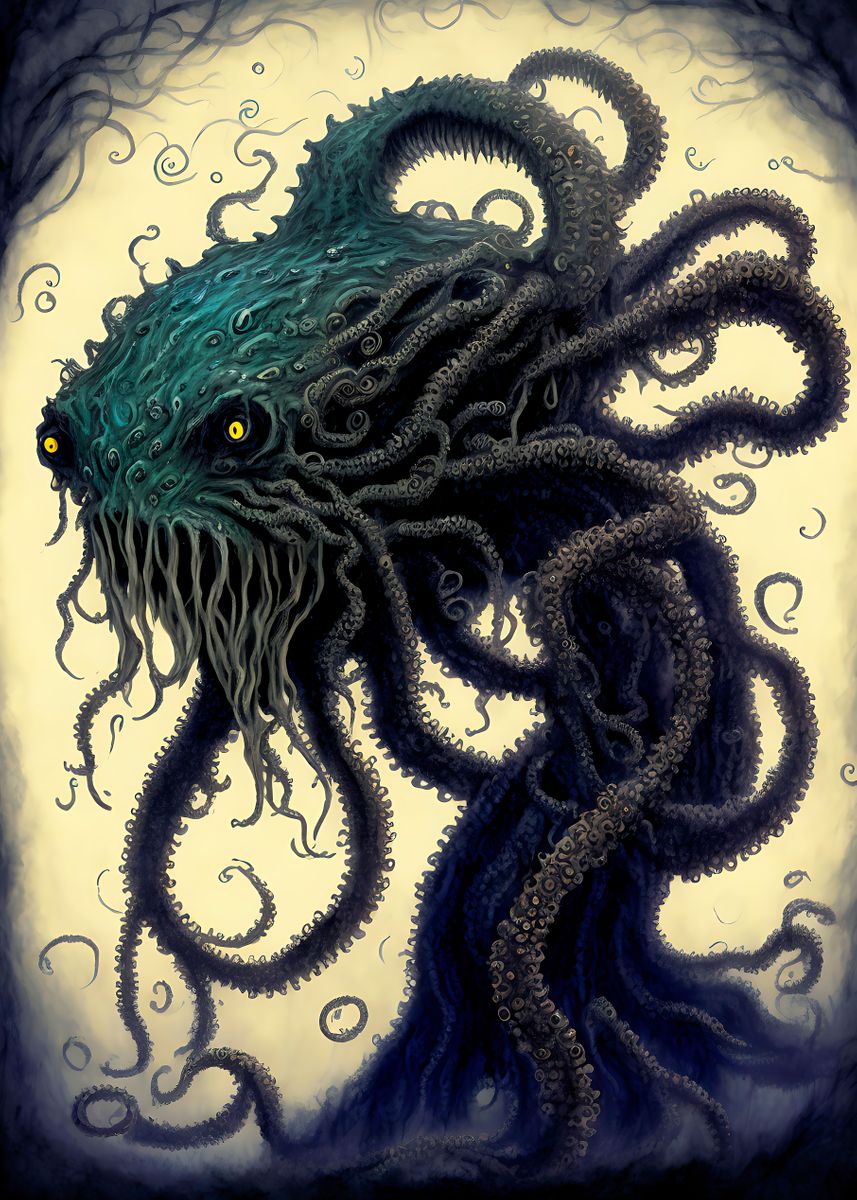 'MYTHOLOGICAL OCTOPUS' Poster, picture, metal print, paint by Osvaldo ...