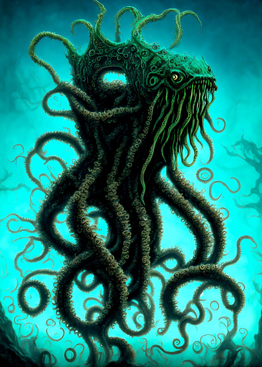 'MYTHOLOGICAL OCTOPUS' Poster, picture, metal print, paint by Osvaldo ...