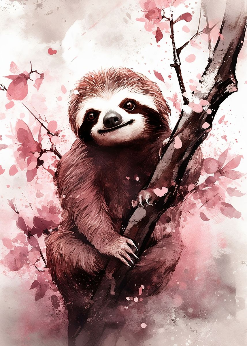 'Sloth Happy' Poster by professionaldesigns | Displate