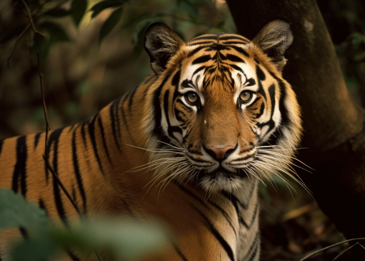 'Tiger Wildlife Photography' Poster by Five Senses Art | Displate